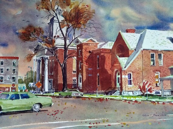 Bath Courthouse Art NY Court House Artwork by John C. Menihan - Etsy