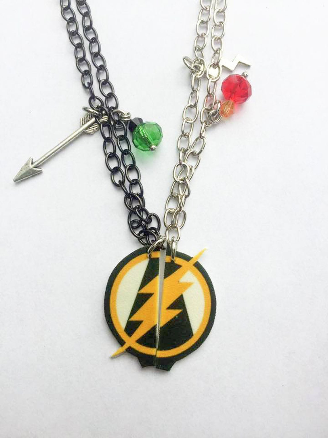 Flash and Arrow Inspired BFF Necklaces - Etsy