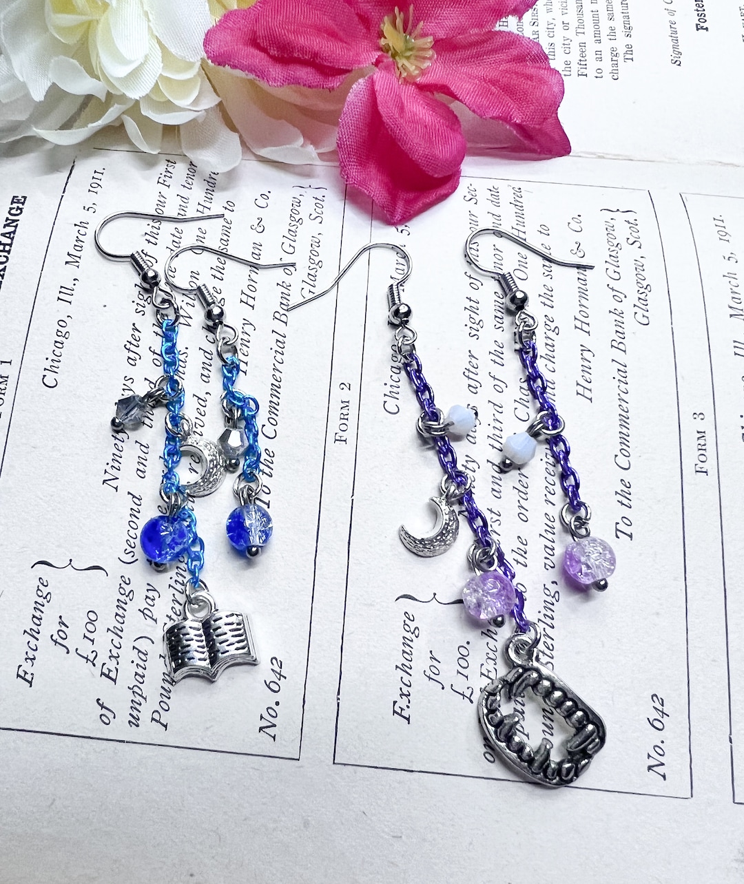 Vanitas and Noe Inspired Asymmetrical Earrings - Etsy