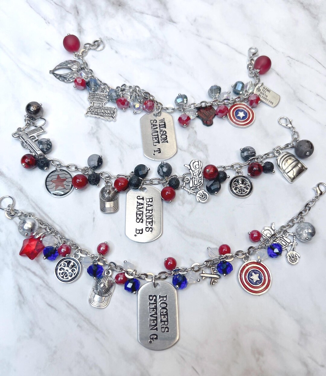 Steve Sam Bucky Inspired Loaded Bracelets - Etsy