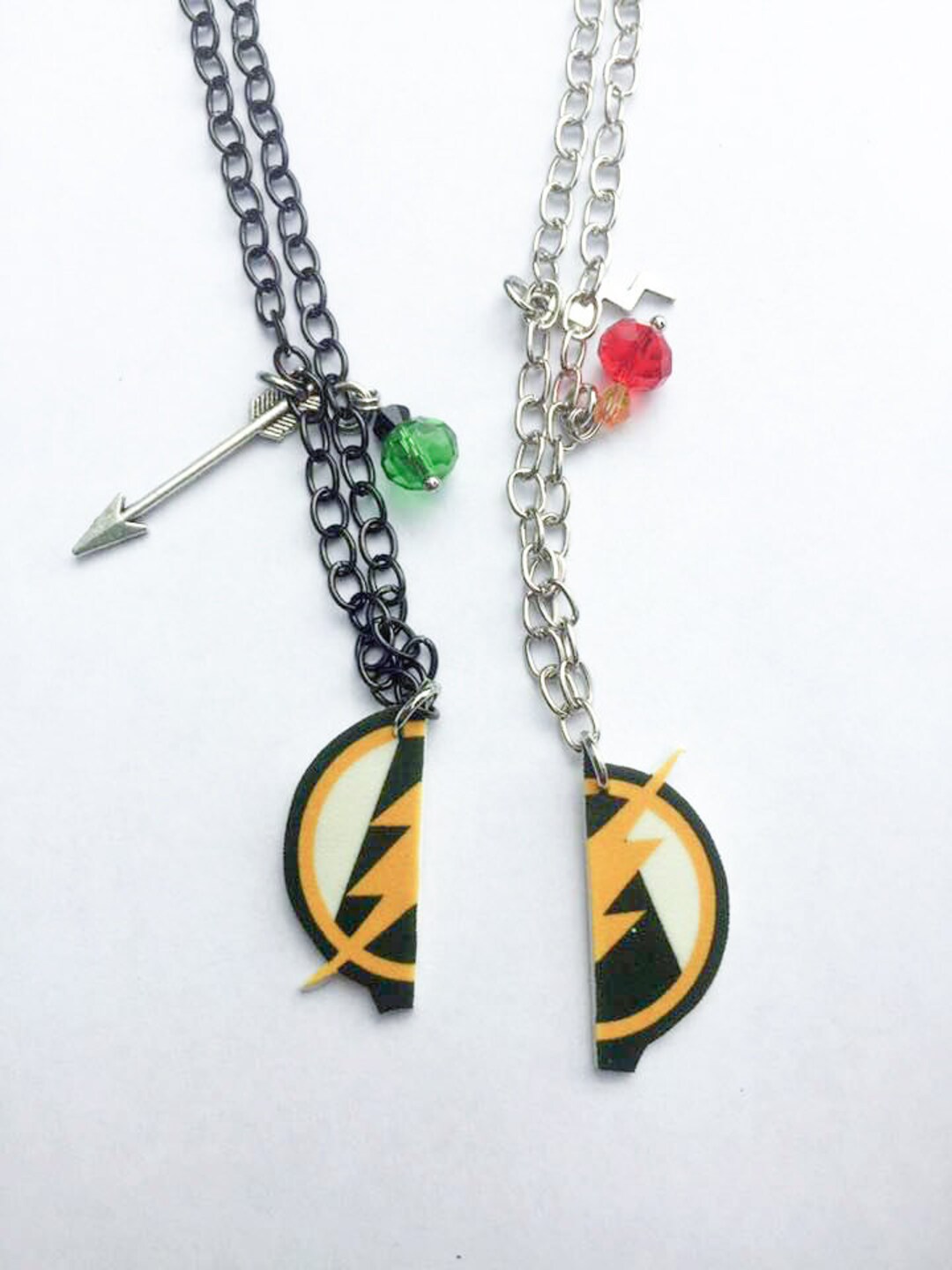 Flash and Arrow Inspired BFF Necklaces - Etsy