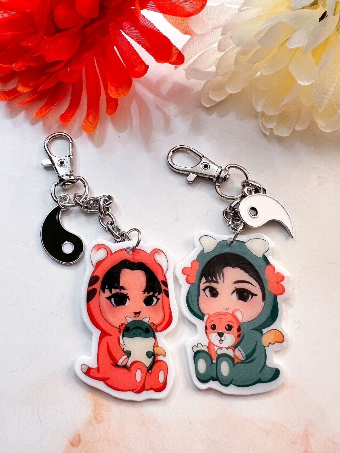 Big Dragon Yai and Mangkorn Pj Key Chains - Etsy