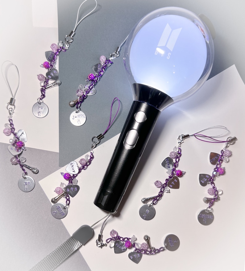 K-pop BTS Army Light Stick Charms - Etsy