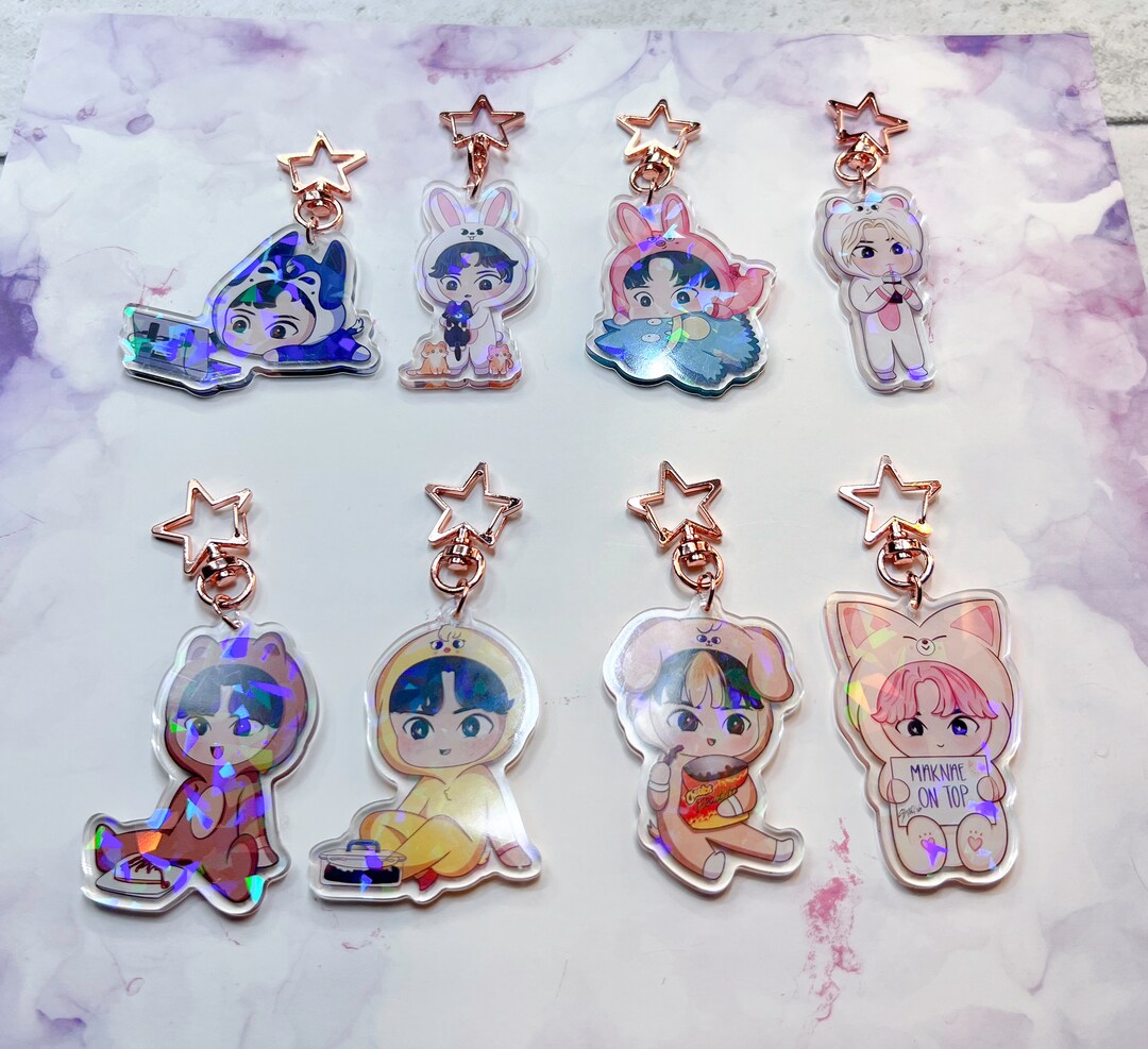 K-pop Stray Kids Slumber Party Acrylic Keychains - Etsy