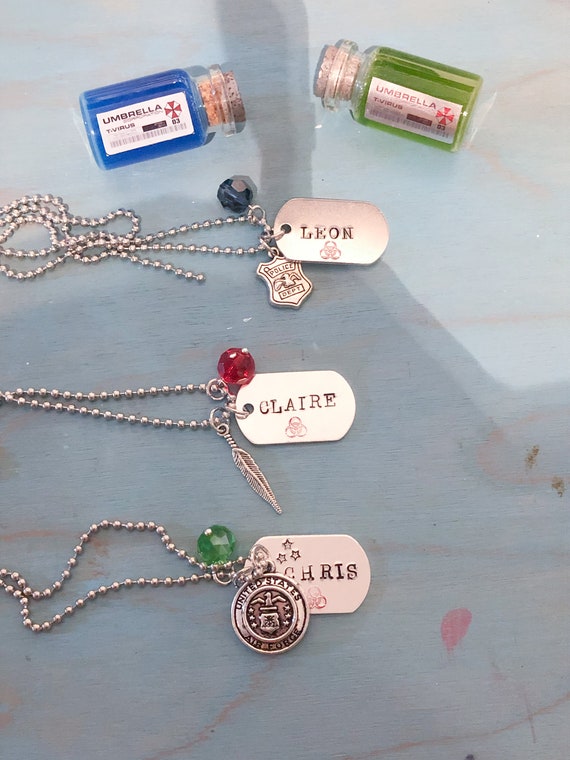 RE Character Dog Tag Necklaces | Etsy