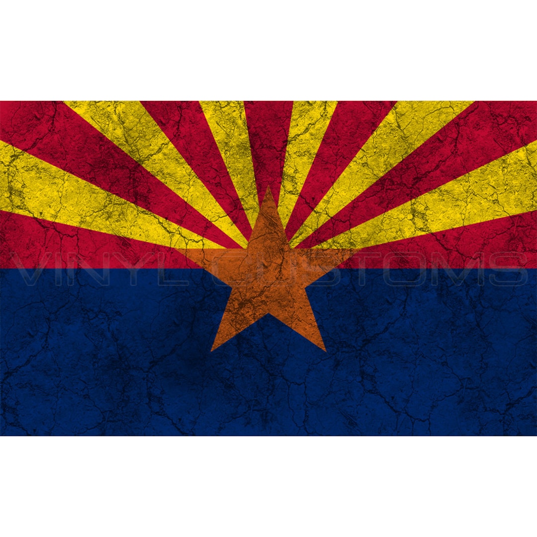 Arizona State Flag Vinyl Decal Sticker - Etsy