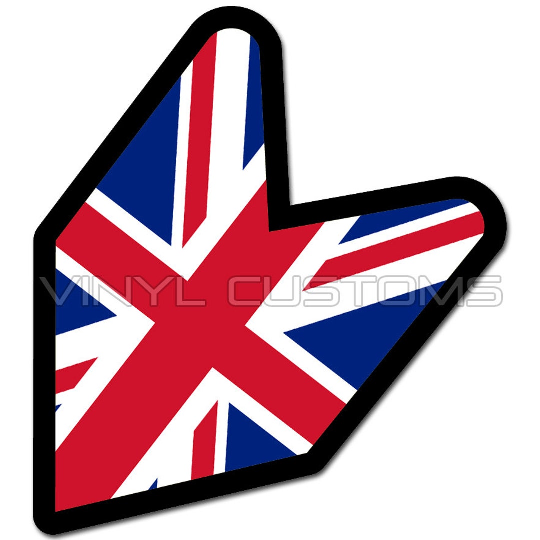 United Kingdom Flag Wakaba Leaf Decal Sticker JDM Stance - Etsy