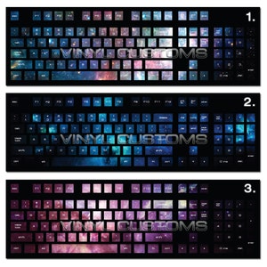 Mechanical Keyboard Cherry MX Keycaps PC Vinyl Decals Skin Space V2 - Etsy