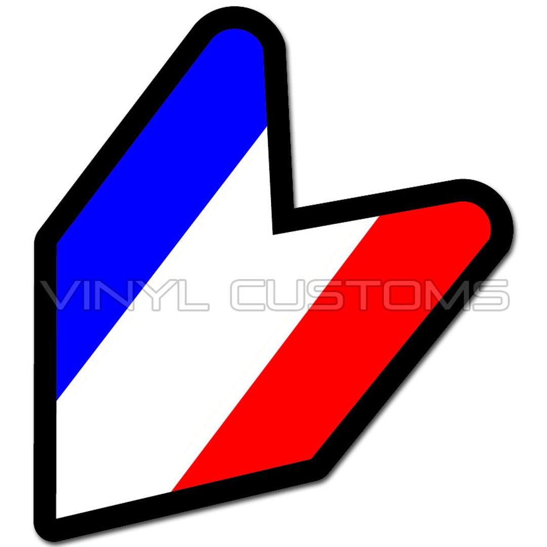 France Flag Wakaba Leaf Decal Sticker JDM - Etsy