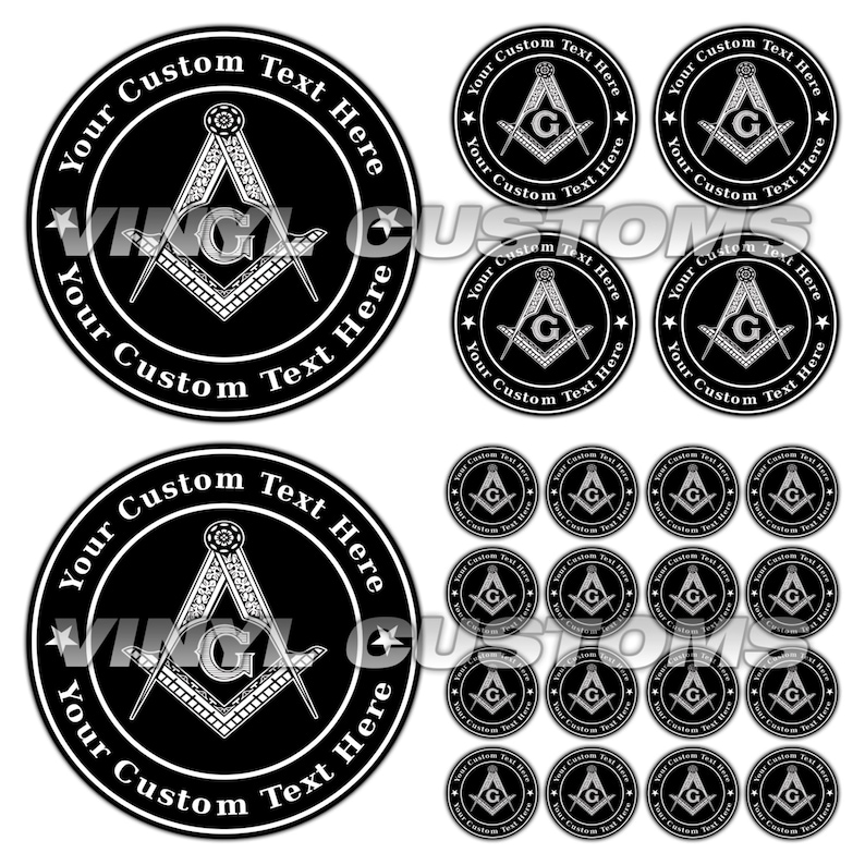 Masonic Vinyl Decal Sticker Freemason Emblems - Etsy