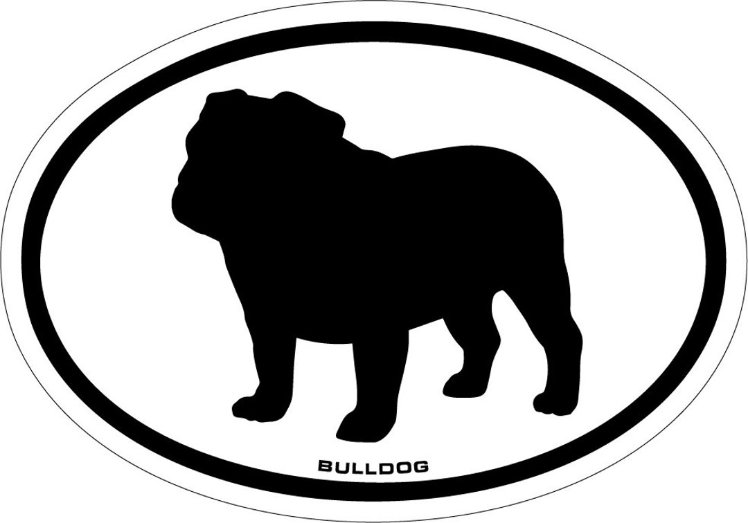Bulldog Vinyl Decal Sticker - Etsy