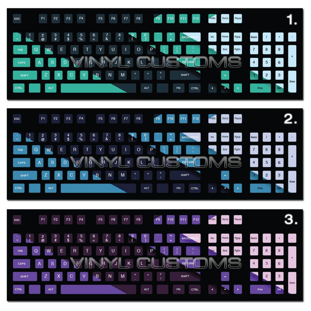 PC Keyboard Stickers for Mechanical Keyboard Keycaps Large Letters ...