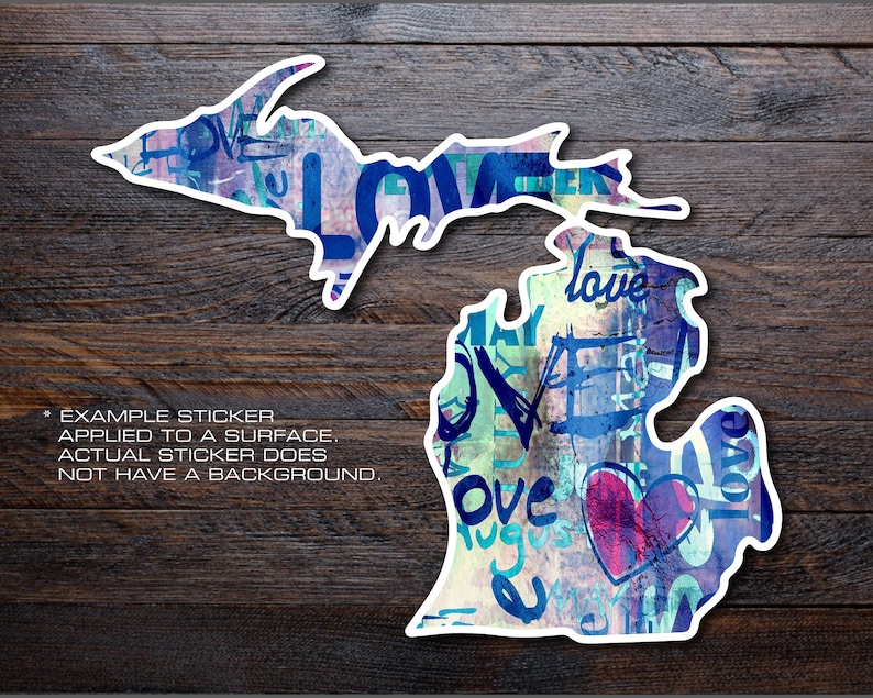Michigan Mitten Vinyl Decal Sticker A20 - Etsy Canada