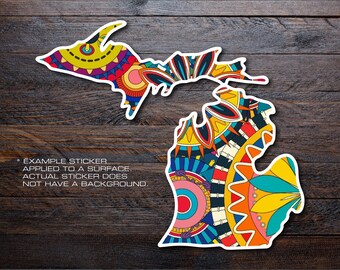 Michigan Mitten Vinyl Decal Sticker A3 | Etsy