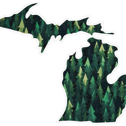 Michigan Mitten Vinyl Decal Sticker A3 | Etsy