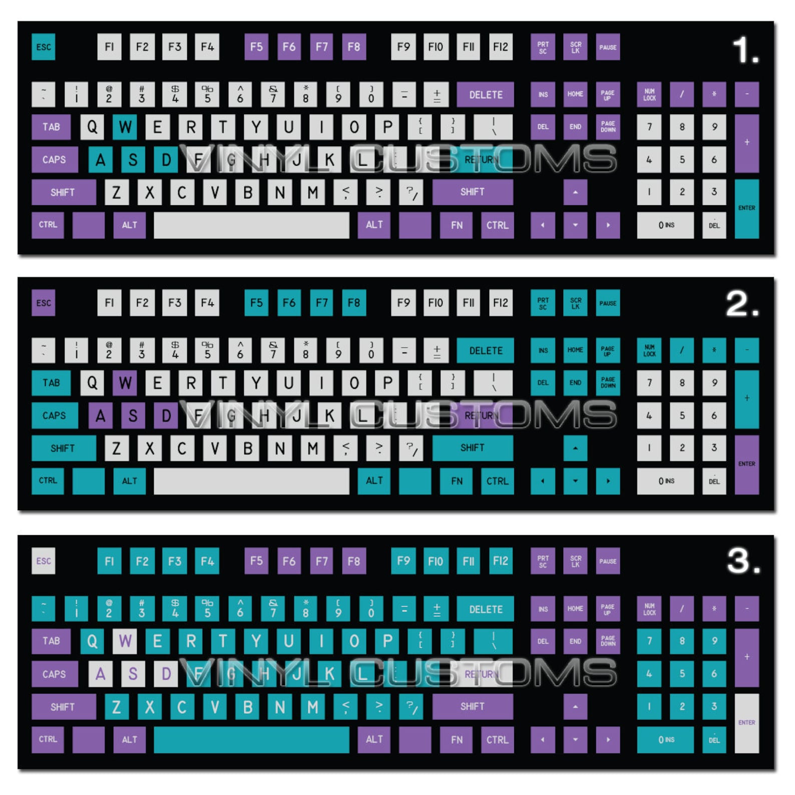 Mechanical Keyboard Vinyl Decal Kit Cherry MX Keycaps PC Vinyl - Etsy