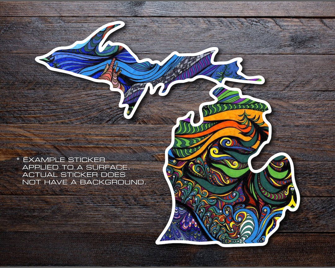Michigan Mitten Vinyl Decal Sticker A14 - Etsy