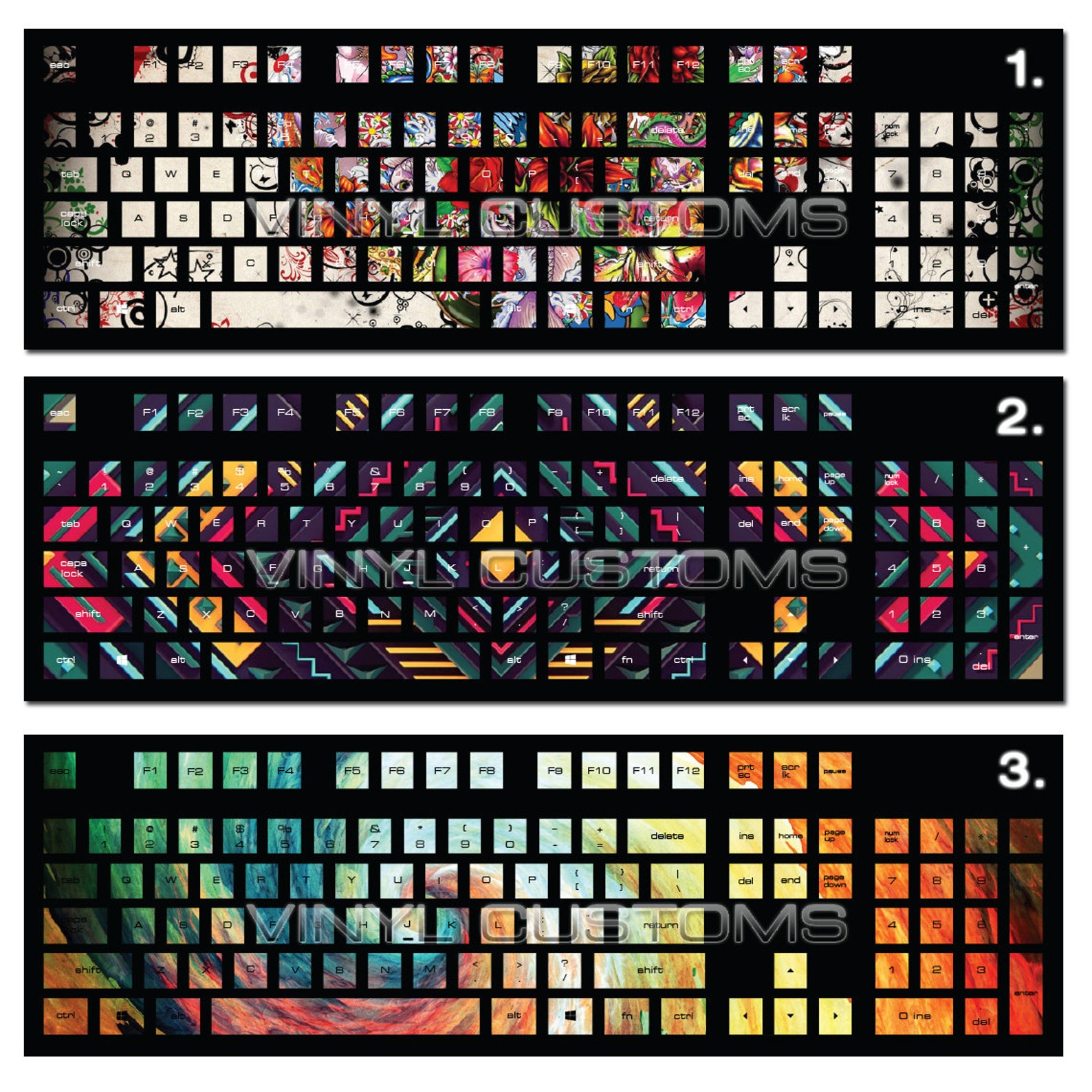 Mechanical Keyboard Vinyl Decal Kit Cherry MX Keycaps PC Vinyl - Etsy