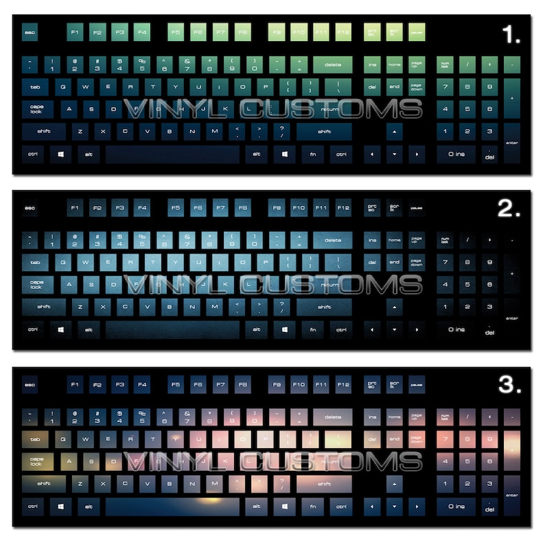Mechanical Keyboard Cherry MX Keycaps PC Vinyl Decals Skin - Etsy