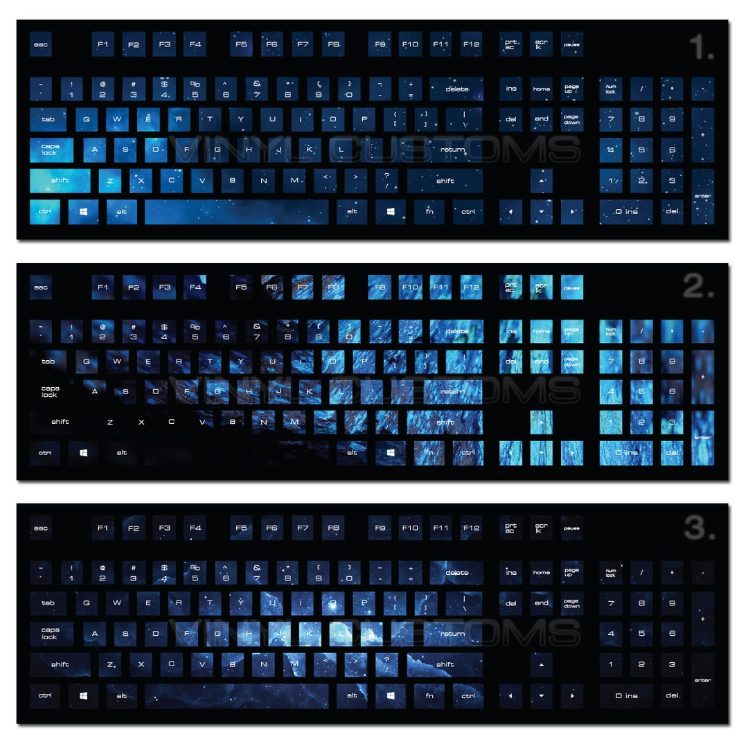 Mechanical Keyboard Vinyl Decal Kit Cherry MX Keycaps PC Vinyl Decals ...