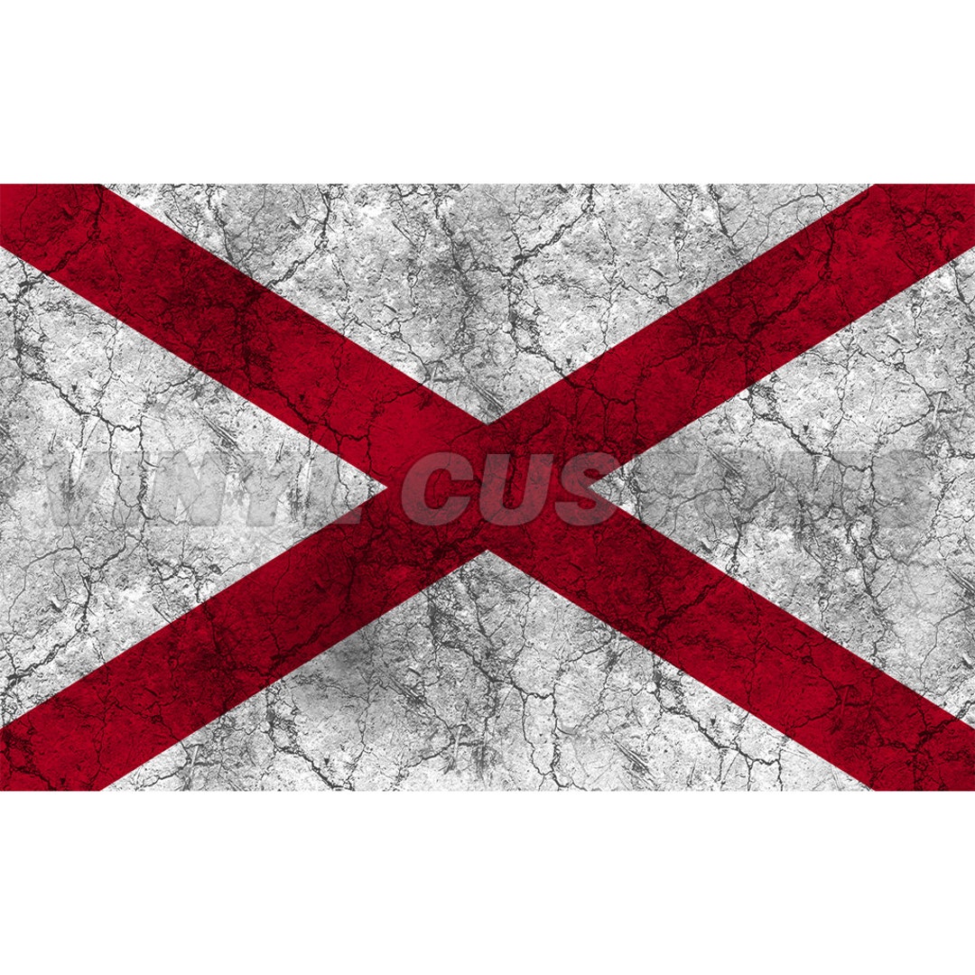Alabama State Flag Vinyl Decal Sticker - Etsy