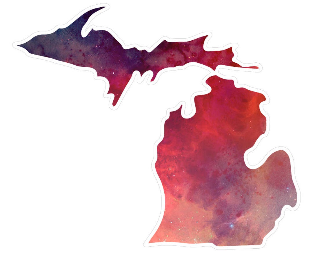 Michigan Watercolor Vinyl Decal Sticker A07 - Etsy