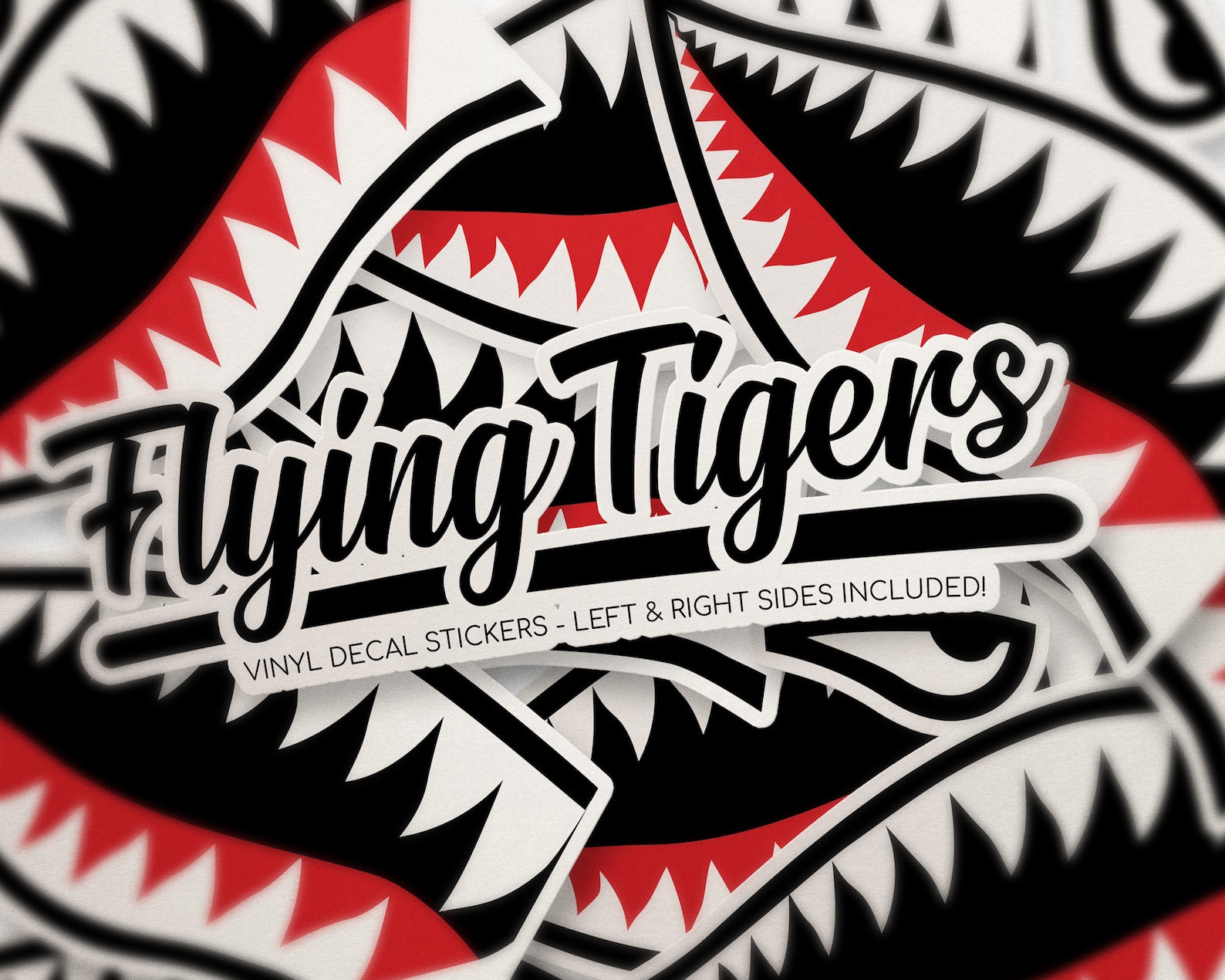 Flying Tigers Vinyl Decal Sticker Shark Teeth Hobby - Etsy