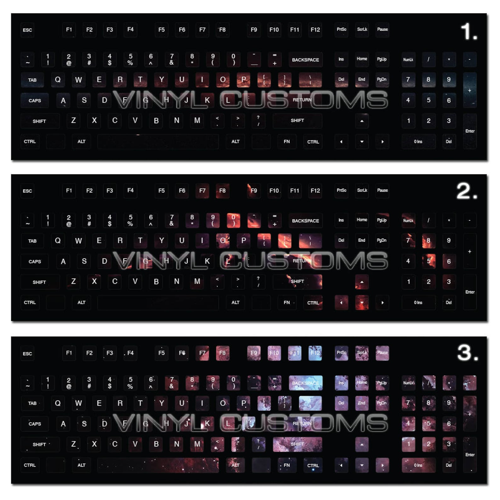 Space PC Keyboard Stickers for Mechanical Keyboard Keycaps - Etsy Australia
