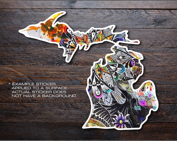 Michigan Mitten Vinyl Decal Sticker A30 | Etsy