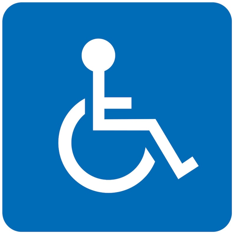 Handicap Sign Vinyl Decal Sticker - Etsy