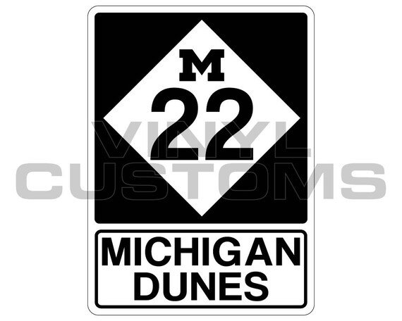 Michigan Dunes M22 Interstate Vinyl Decal Sticker | Etsy