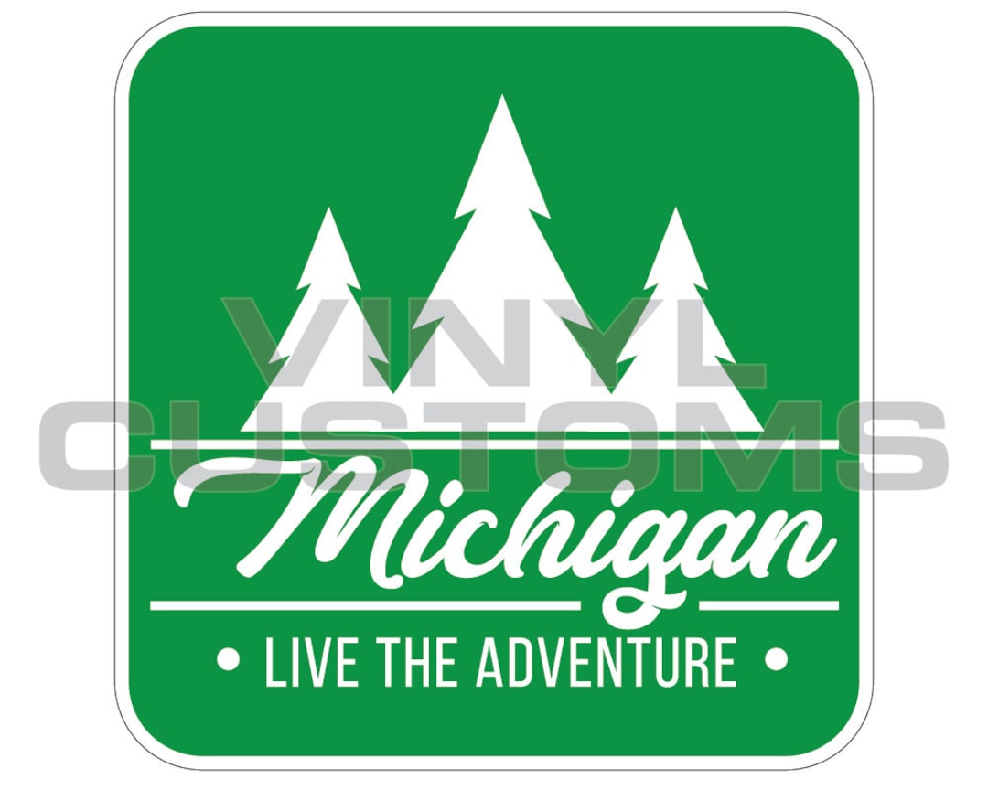 Michigan Adventure Vinyl Decal Sticker - Etsy