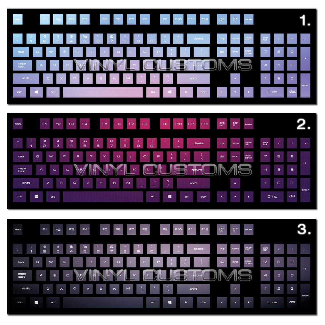 Mechanical Keyboard Cherry MX Keycaps PC Vinyl Decals Skin - Style 006 ...