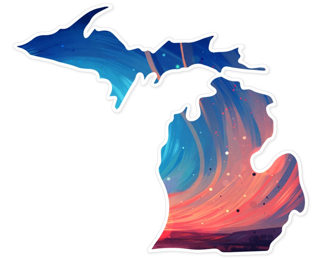 Michigan Mitten Vinyl Decal Sticker A4 - Etsy