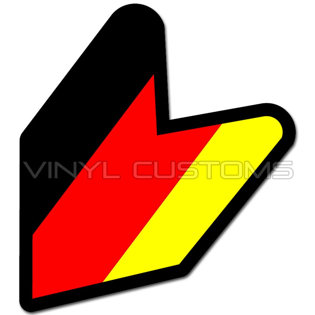Germany Flag Wakaba Leaf Decal Sticker JDM - Etsy