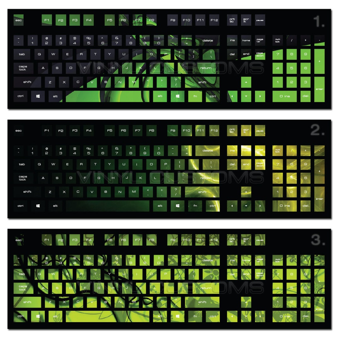 Mechanical Keyboard Vinyl Decal Kit Cherry MX Keycaps PC Vinyl Decals ...
