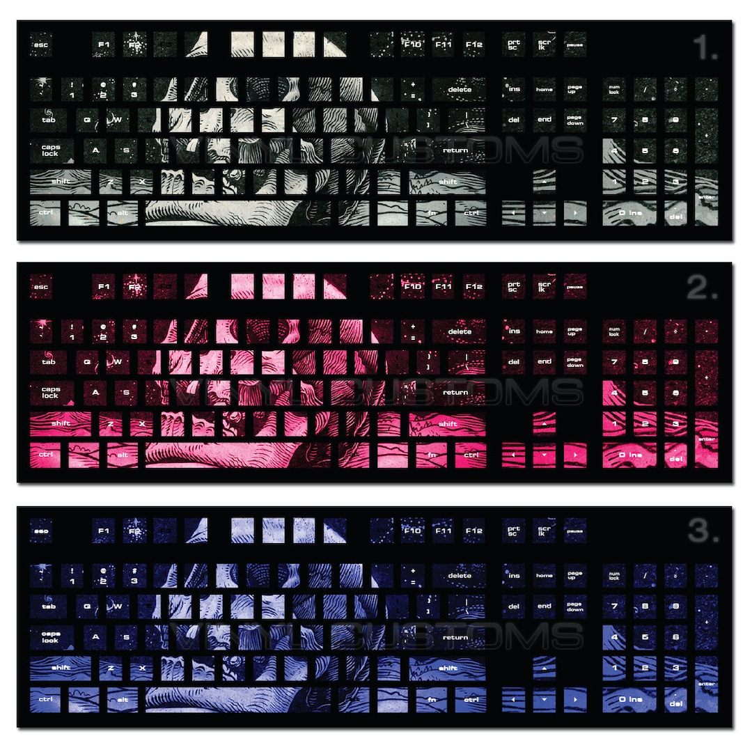 Mechanical Keyboard Vinyl Decal Kit Cherry MX Keycaps PC Vinyl Decals ...