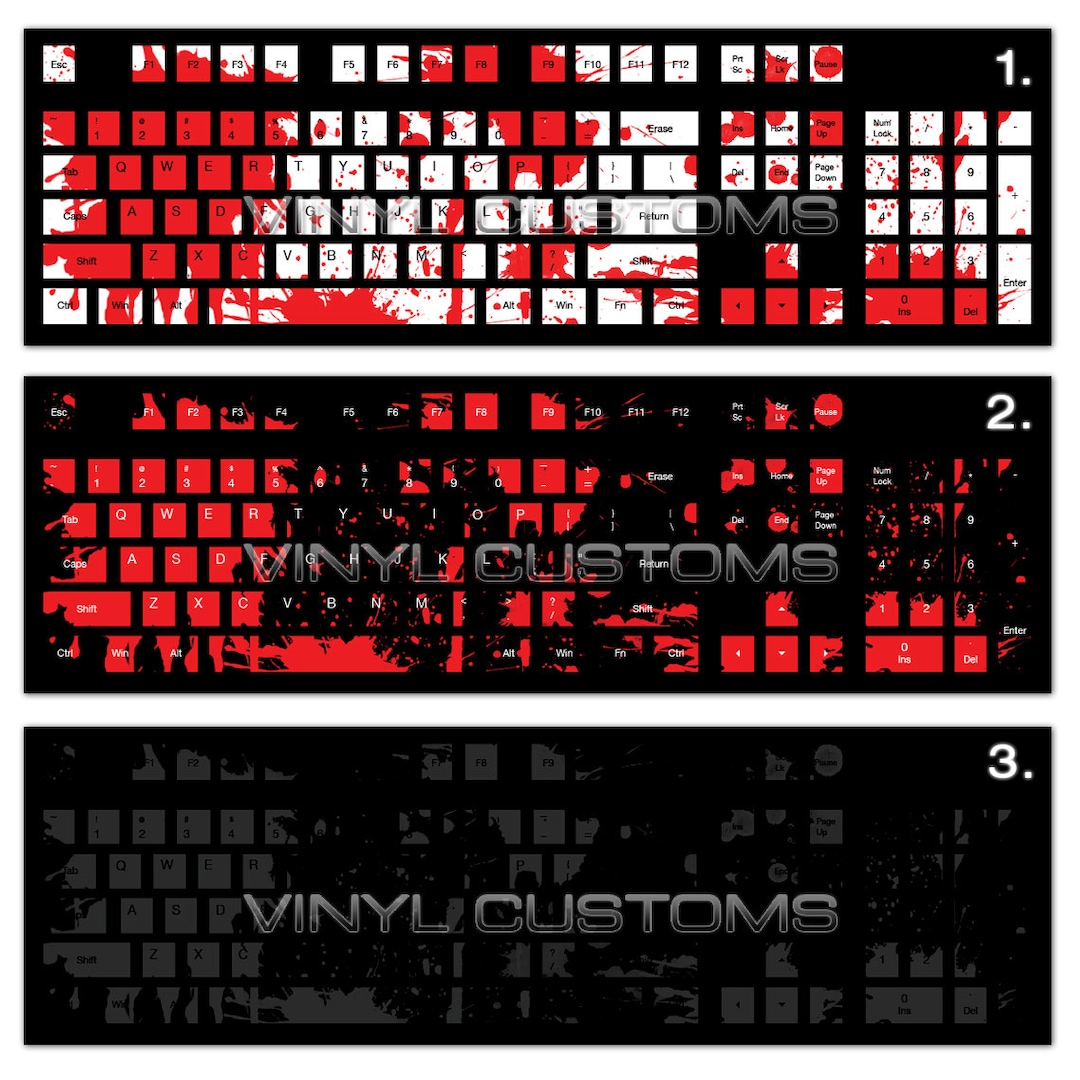 Mechanical Keyboard Cherry MX Keycaps PC Vinyl Decals Skin - Paint ...