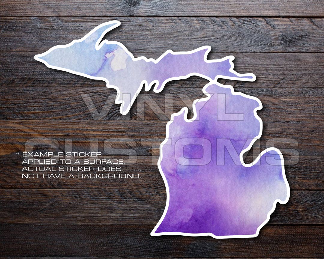 Michigan Watercolor Vinyl Decal Sticker A10 - Etsy