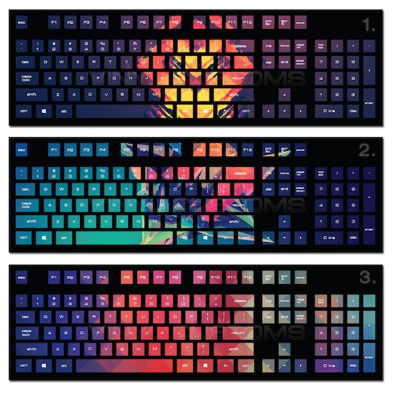 Mechanical Keyboard Vinyl Decal Kit Cherry MX Keycaps PC Vinyl | Etsy