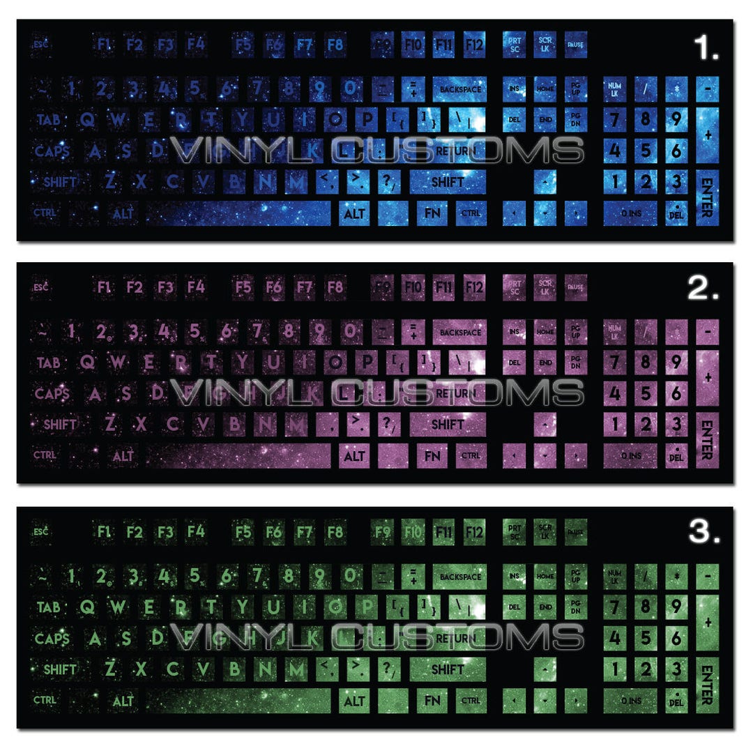 Mechanical Keyboard Vinyl Decal Kit Cherry MX Keycaps PC Vinyl Decals ...