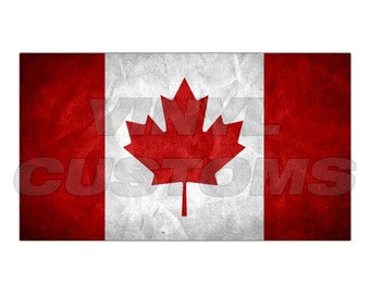 Canadian Flag Vinyl Decal Sticker Canada Maple Leaf - Etsy