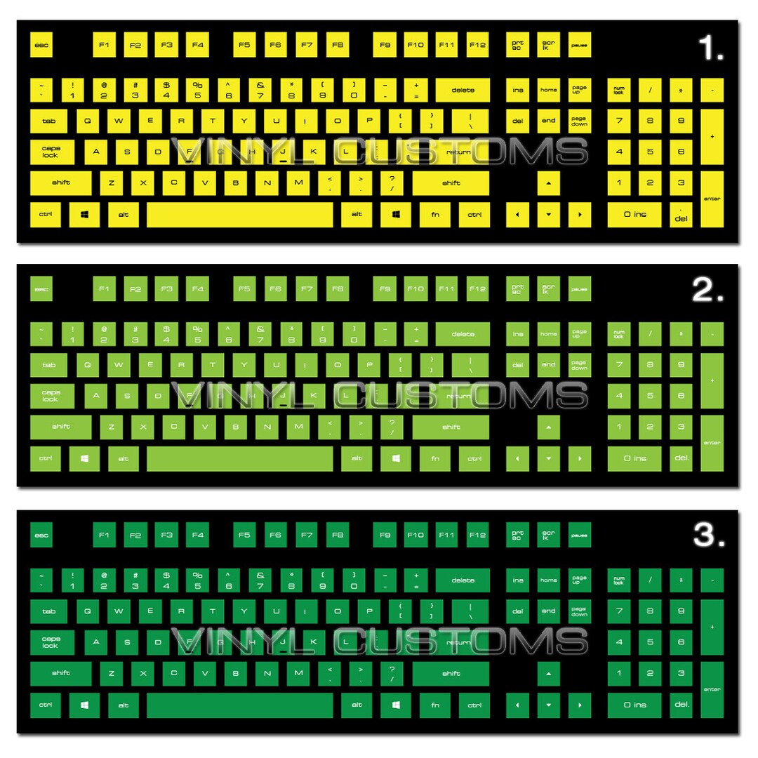 Mechanical Keyboard Cherry MX Keycaps PC Vinyl Decals Skin - 024 Solid ...