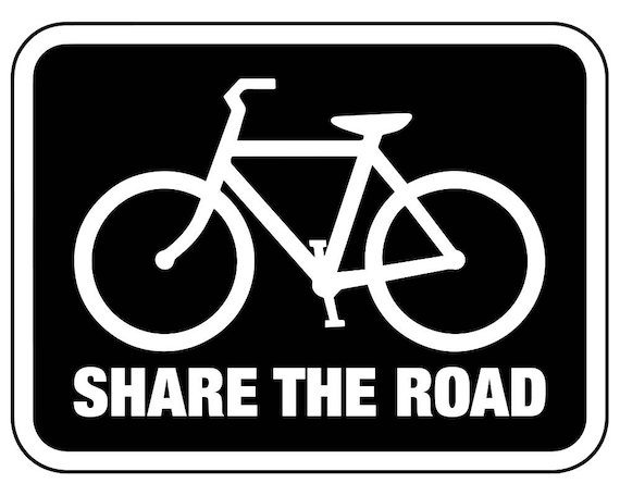 Share the Road Sign Vinyl Decal Sticker - Etsy