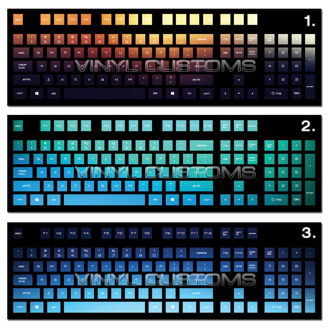 Mechanical Keyboard Cherry MX Keycaps PC Vinyl Decals Skin - Style 004 ...