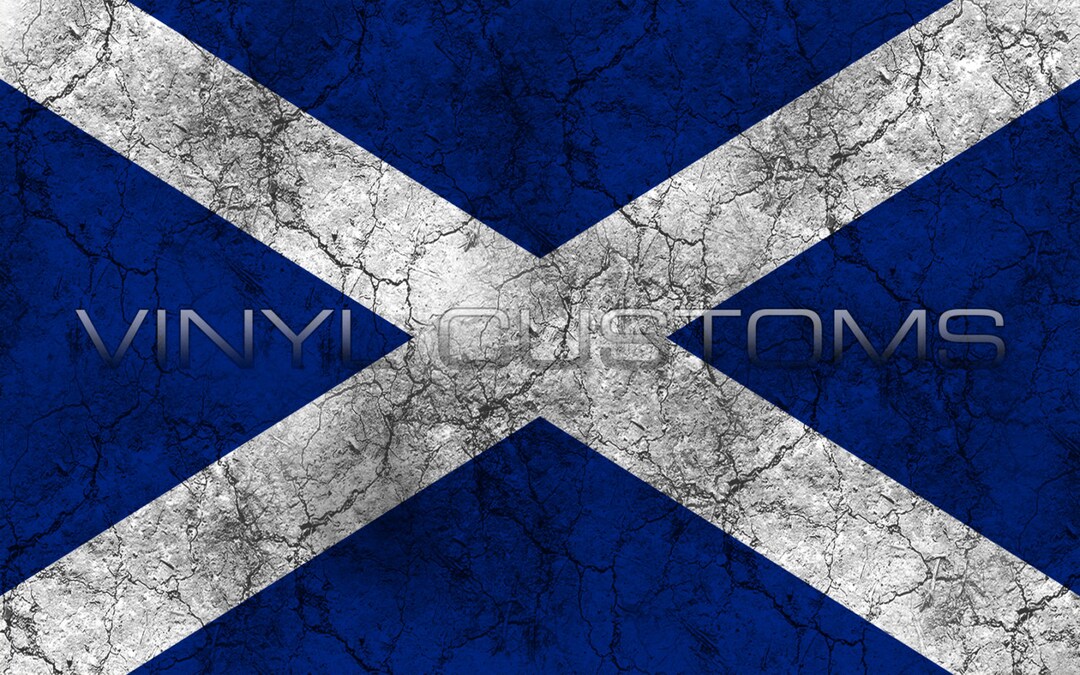 Scottish Flag Worn Distressed Vintage Vinyl Decal Sticker - Etsy