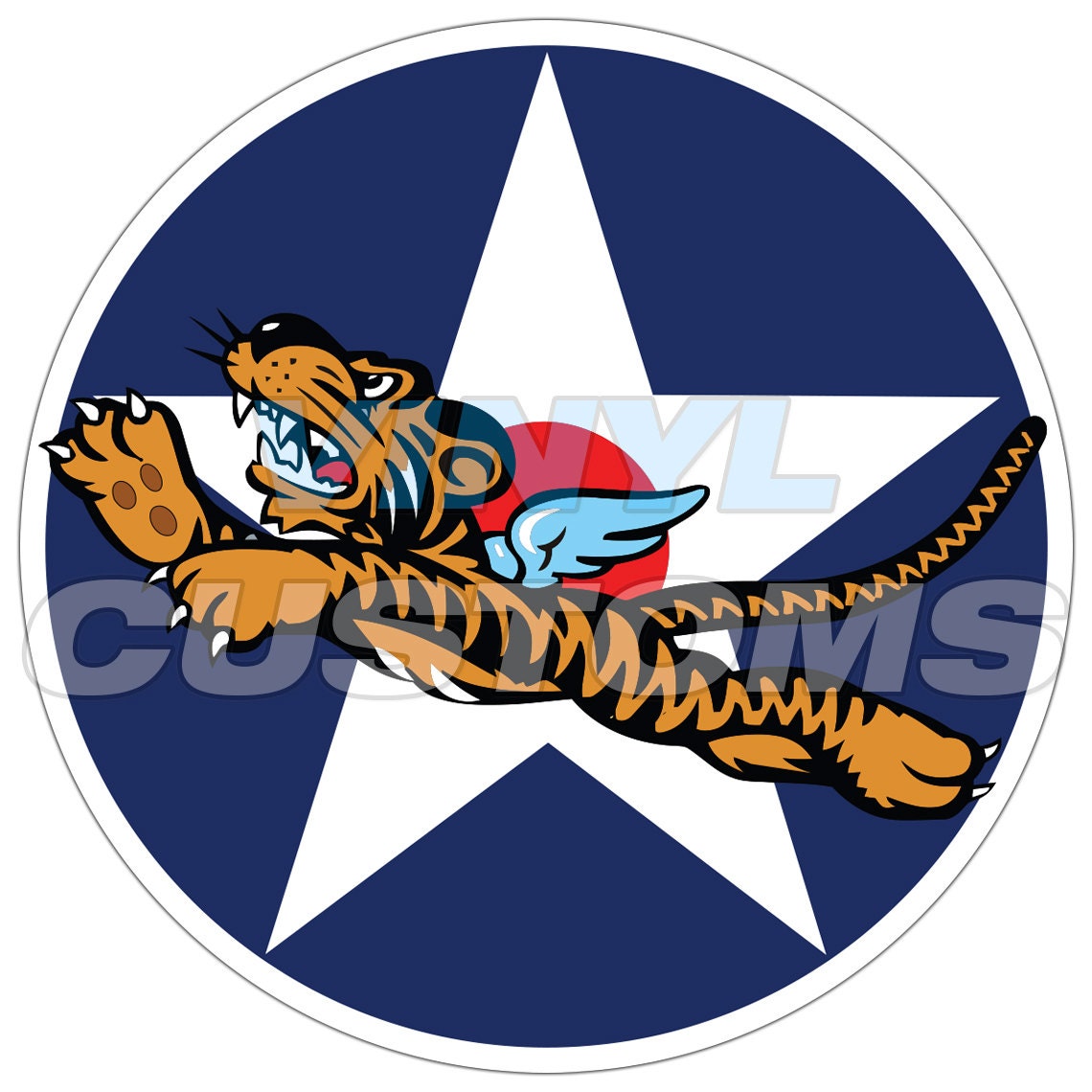 Flying Tigers Roundel AVG Vinyl Decal Sticker - Etsy