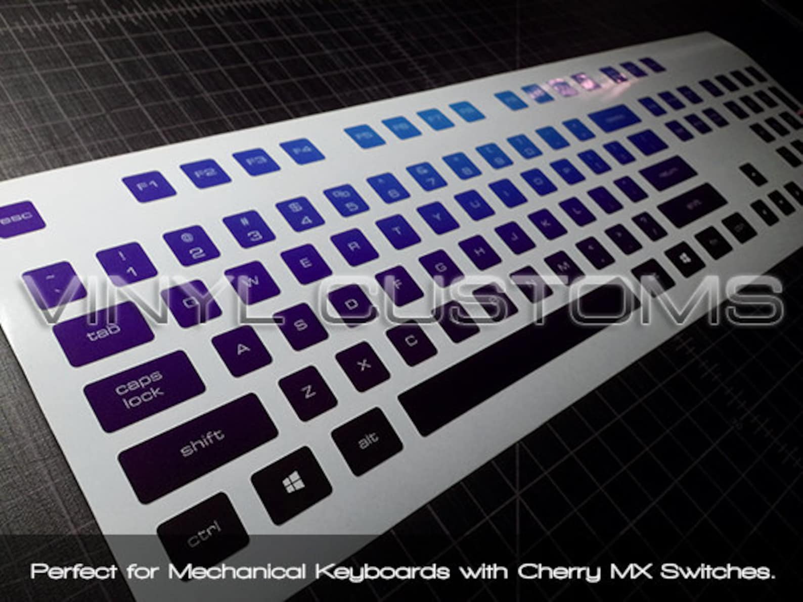 Mechanical Keyboard Vinyl Decal Kit Cherry MX Keycaps PC Vinyl Decals ...