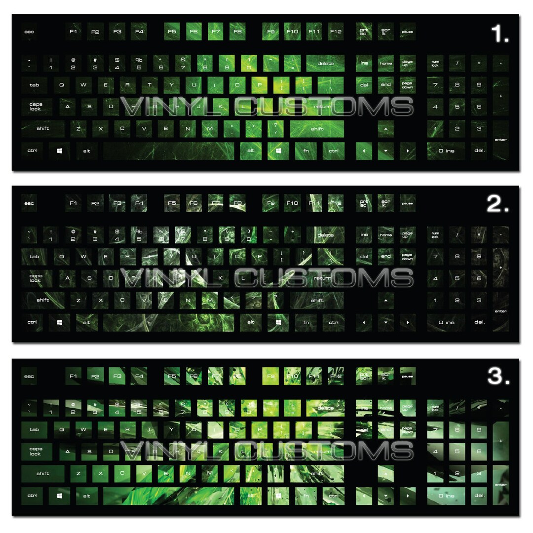 Mechanical Keyboard Vinyl Decal Kit Cherry MX Keycaps PC Vinyl Decals ...