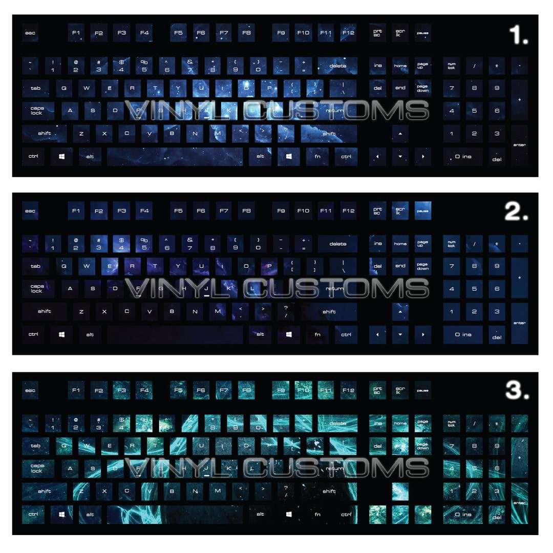 Mechanical Keyboard Vinyl Decal Kit Cherry MX Keycaps PC Vinyl Decals ...